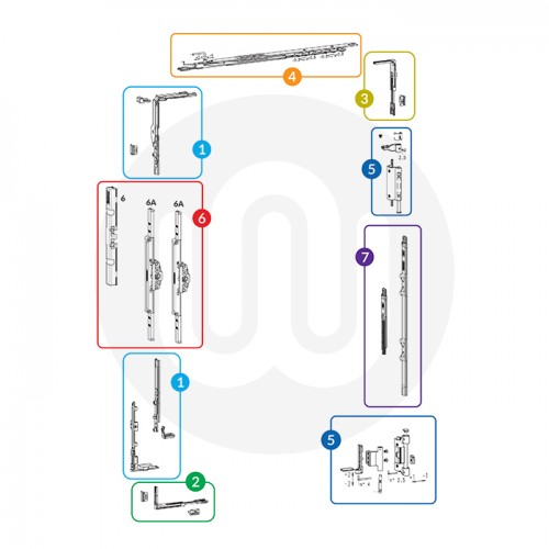 Simplefit by Sobinco Chrono Aluminium Face Fix Tilt & Turn Kit