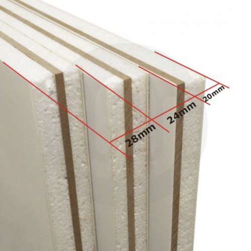 White Upvc Door Panel Reinforced Flat Foam Infill 28mm 24mm Thick