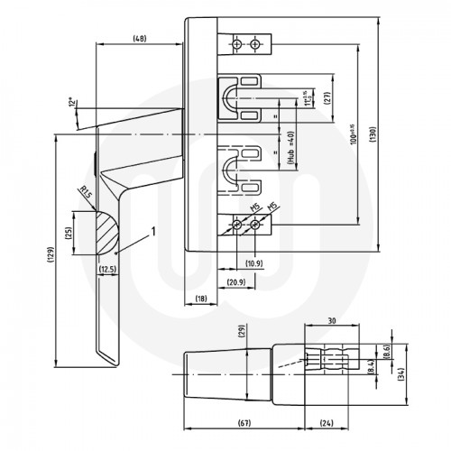 Schuco (Schueco) 247501/247504 Locking Peg Handle