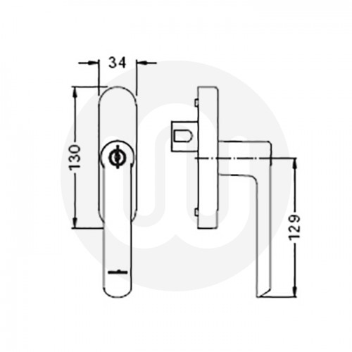 Schuco Schueco Peg Window Handle - Locking