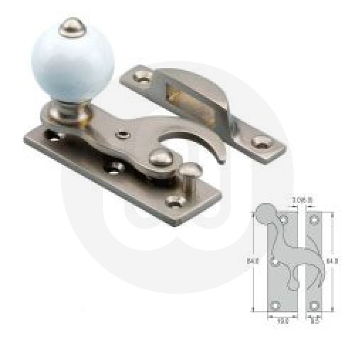 Sash Fastener with Porcelain Knob