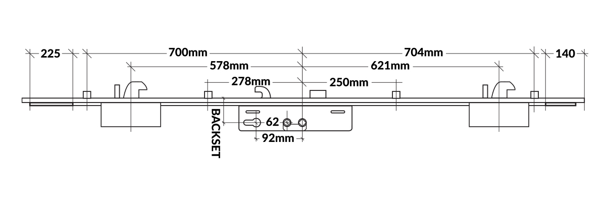 Lockmaster 21 Yale 3 Hooks 2 Anti-Lift Pins 4 Rollers