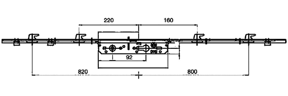 FUHR Multisafe Inline Patio Door Lock